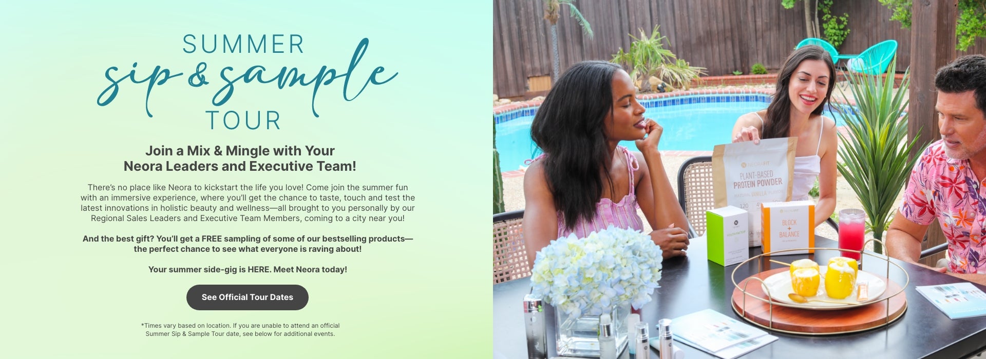 Neora | Tour | Sample Exclusive Holistic Skincare & Wellness